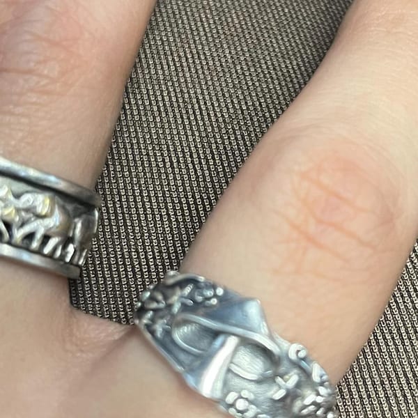 Sterling Silver Turquoise Signet Ring Turquoise Gemstone Ring Blue ...