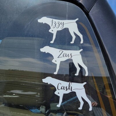 German Shorthaired Pointer Vinyl Decal With Custom Name GSP Decal ...