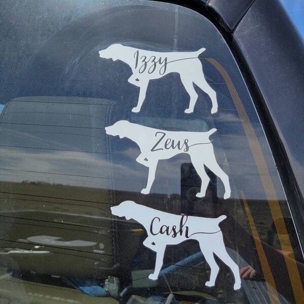 German Shorthaired Pointer Vinyl Decal With Custom Name - GSP Decal ...