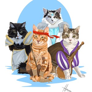 D&D Kitty Party Dungeons and Dragons class inspired artwork | Etsy