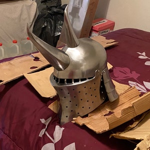 Steel Helmet Medieval German Bascinet Monkey Face Bascinet | Etsy