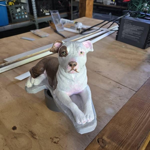 Pitbull Statue, Concrete Statues. Pit Bull Dog Statue, Garden Statues ...