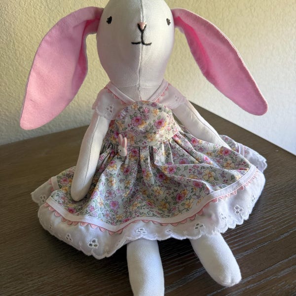 Lacy Bunny Sewing Pattern PDF, Rabbit Plush Sewing Pattern, EASY Photo ...