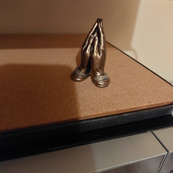 Vintage Praying Hands Mini Statue - Small Hand-crafted Mini Altar ...