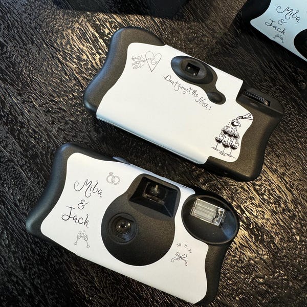 WRAP ONLY B&w Custom Kodak Disposable Camera Wrap Custom Camera Sticker ...