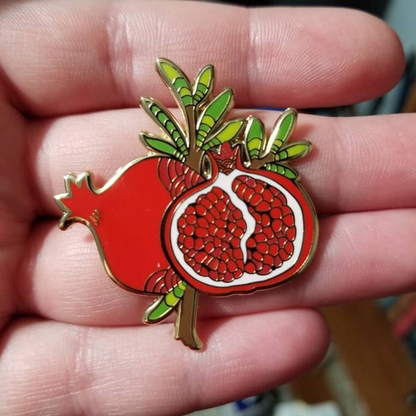 Pomegranate Enamel Pin - Etsy