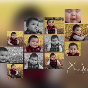 Butterfly Shape Photo Collage Template 12x16, Scrapbook Template, PSD ...