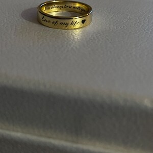 Personalized Engraved Handwriting Ring Wide Handwriting Band Custom ...