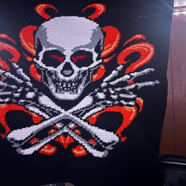 Red Rose C2C Graphghan Pattern - Etsy