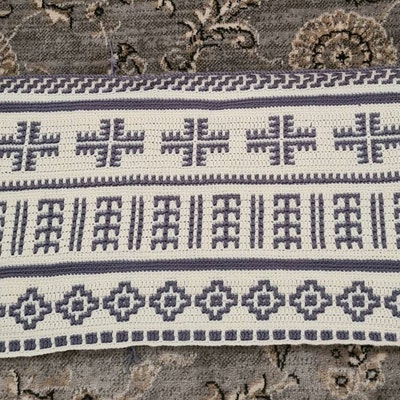 Berber Afghan Overlay Mosaic Crochet PATTERN Digital Download in ...