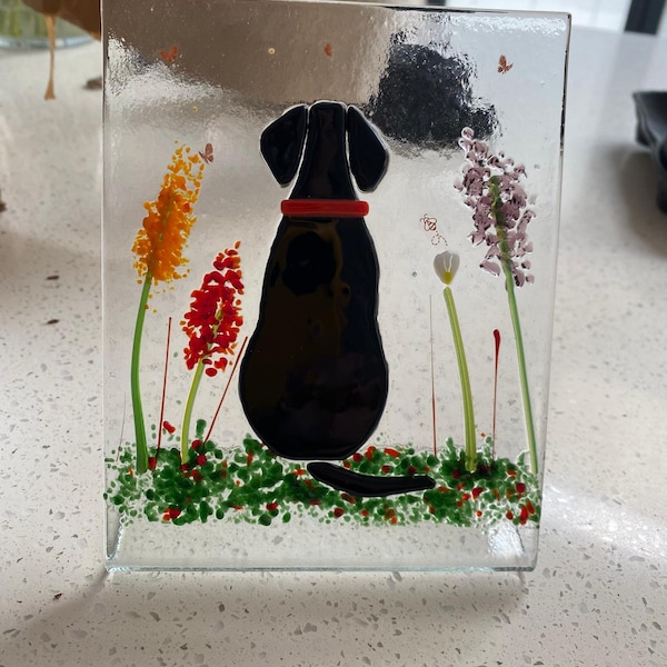 Personalized Fused Glass Dog Portrait - Custom Made or Pet Memorial ...
