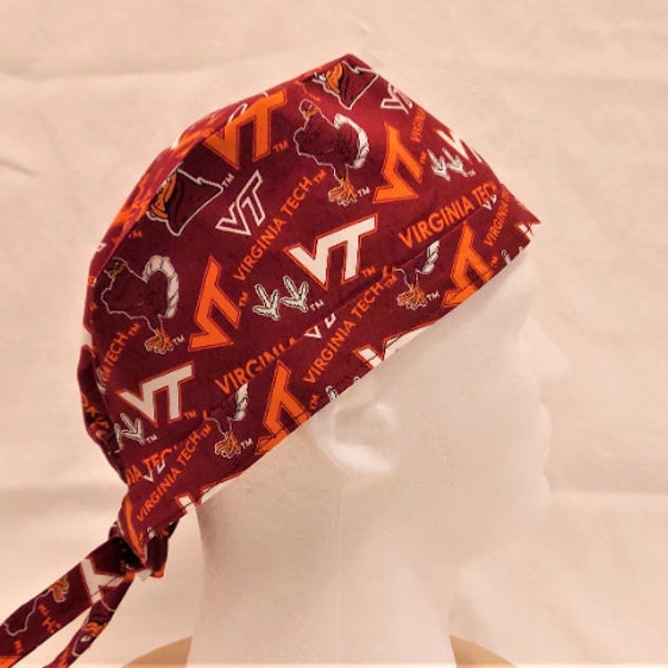 NCAA Virginia Tech Hokies Orange & Maroon College Logo 100% Cotton ...