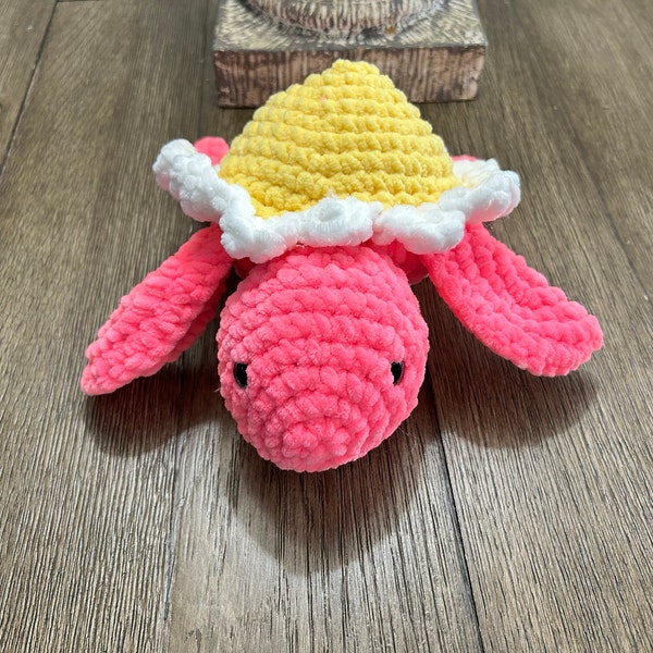 No Sew Rose Turtle Pattern- Crochet Daisy Turtle- Crochet Turtle ...