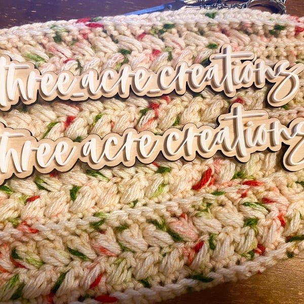 Social Media Username Sign, Acrylic, Business Name Sign, 3D, Pop up ...