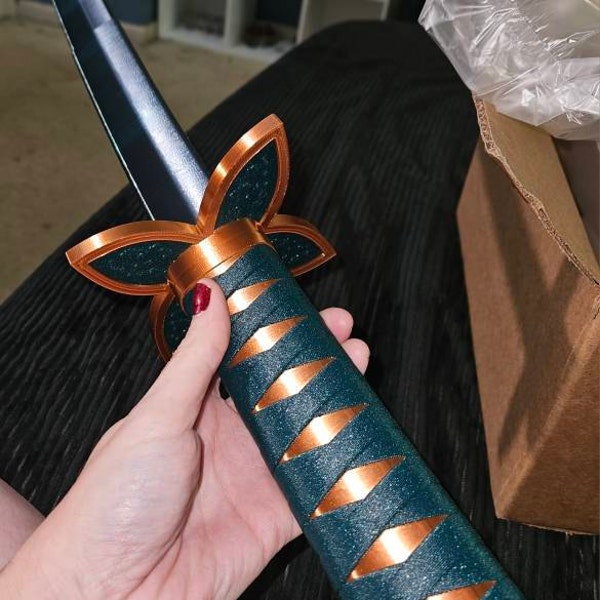 32" Collapsible Retractable Sword Katana Replaceable Blade , 3D Printed ...