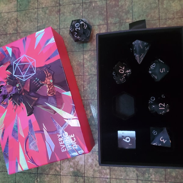 Gravensworn - Smoke Dice, Handmade Resin Sharp Edge Dice Set for Dnd, D ...