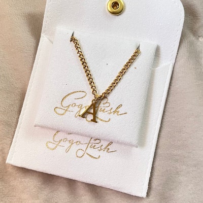 Waterproof Gold Men's Initial Necklace Letter Necklace - Etsy