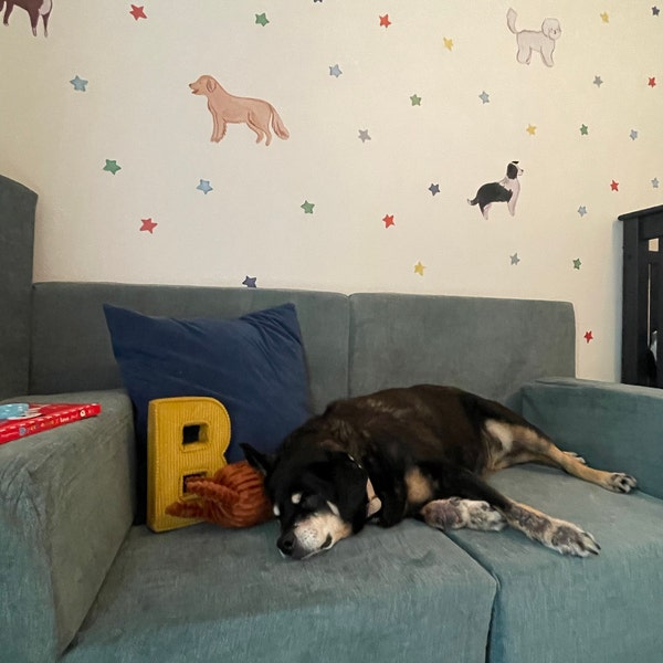 Cute Dogs Decal, Dog Decal, Doggie Decal, Dog Decor, Dog Sticker, Dog ...