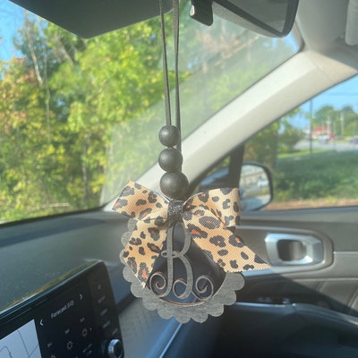 Car Mirror Charms/ Car Mirror Monogram Charms / Monogram Charms for Car ...