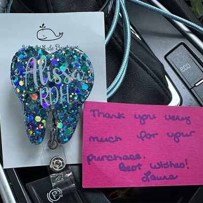 Rose Gold Glitter Resin Eyeball Badge Holder, Eye Badge Holder ...