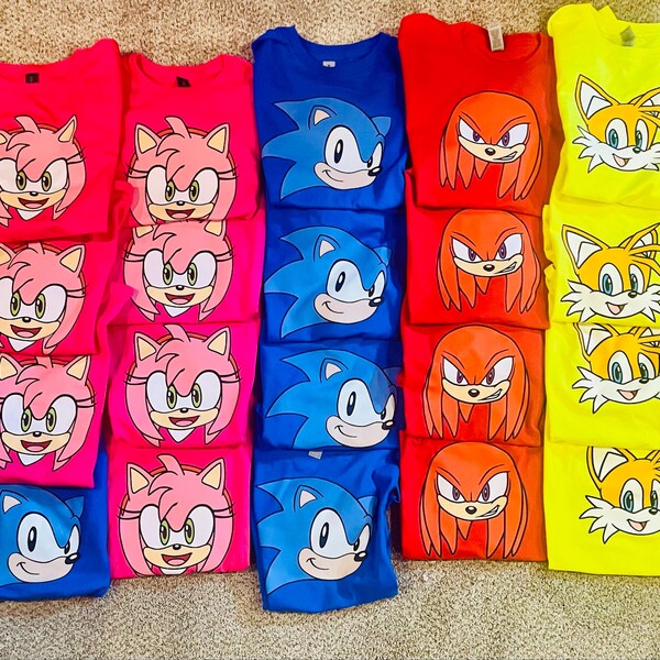 Sonic the Hedgehog Team SVG | Amy Tails Knuckles Silver Sonic Face SVG ...