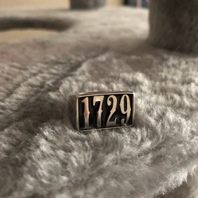 Customized 5 Letters Monogram Ring Name Ring Personalized - Etsy