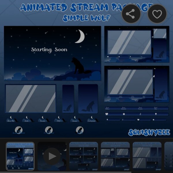 Cloud Animated Stream Overlay Label Pack Ready to Use Twitch Recent ...