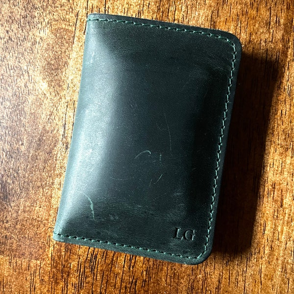 Personalized Leather Wallet: Slim Bifold, Front Pocket Wallet - Etsy