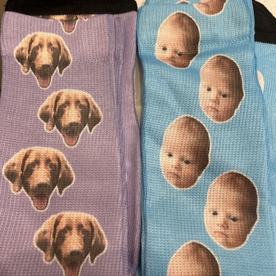 Custom Face Socks, Personalized Photo Socks, Picture Socks, Face on ...