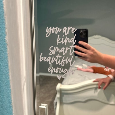 You Are Kind, Smart, Beautiful, Enough Mirror Self Affirmations Vinyl ...