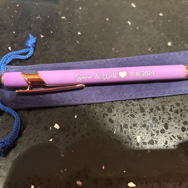 Custom Luxurious Soft Touch Rose Gold Pen,name Pens,bridesmaid Pens ...