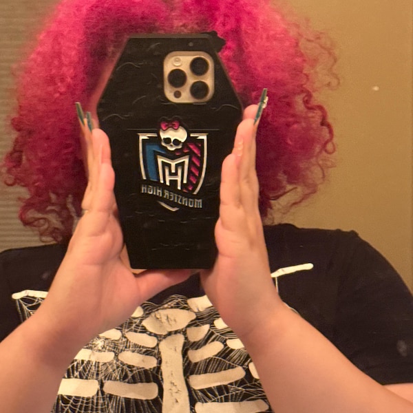 Cute Skullette Coffin Phone Case | Cosplay Accessory | Skull Bat Coffin ...