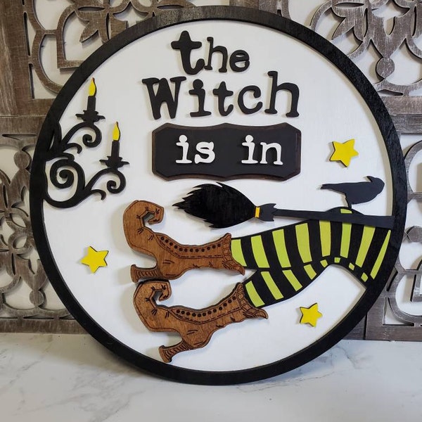 SVG Digital Instant Download Laser Cut File the Witch is in Out ...