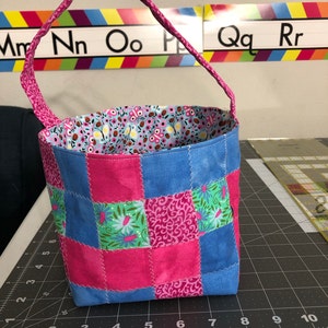 Jelly Roll Tote Bag Sewing Pattern With Fabric Flower Brooch - Etsy
