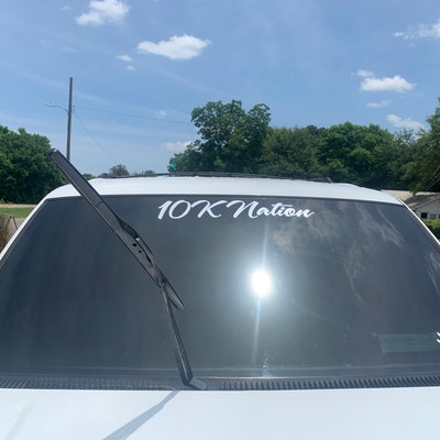 CUSTOM TEXT Script VERTICAL Windshield Vinyl Side Decal Sticker Car ...