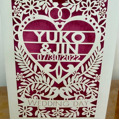 Personalized Wedding Card Custom Wedding Gift With Names and Date ...