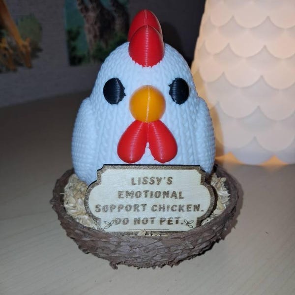 Emotional Support Goose Desk Buddy | Magnetic Goose With Custom Wooden ...