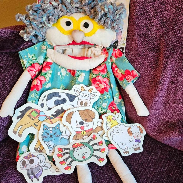I Know an Old Woman - PDF Doll Pattern (doll, Fly, Spider, Bird, Cat ...
