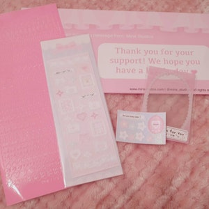 Kpop Deco Sticker Pink Korean Text Sticker Korean - Etsy