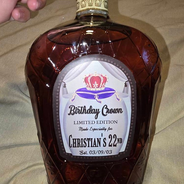 Personalized Bourbon Whiskey Label Bottle | Custom Bourbon Whiskey Gift ...