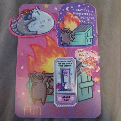 Dumpster Fire Raccoon Sticker for Laptop Stanley Cup Sticker Gift for ...