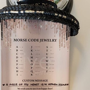 Custom Morse Code Mens Bracelet, Daddy of an Angel Gift, Memorial ...