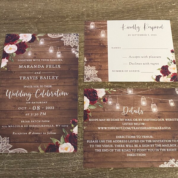Floral Rust Wedding Invitation Template, Burnt Orange Arch Invitation ...