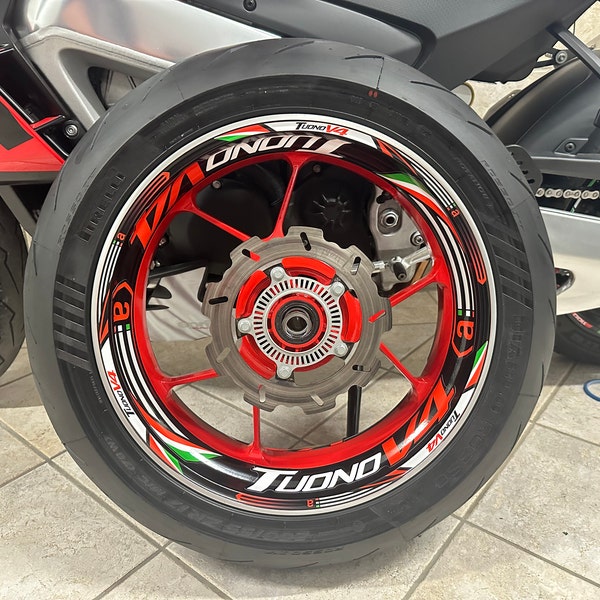 Wheel Stickers for Aprilia Tuono V4 Rim Tape Stripes Decals Graphics ...