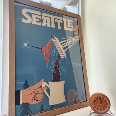 Seattle Travel Poster - Etsy