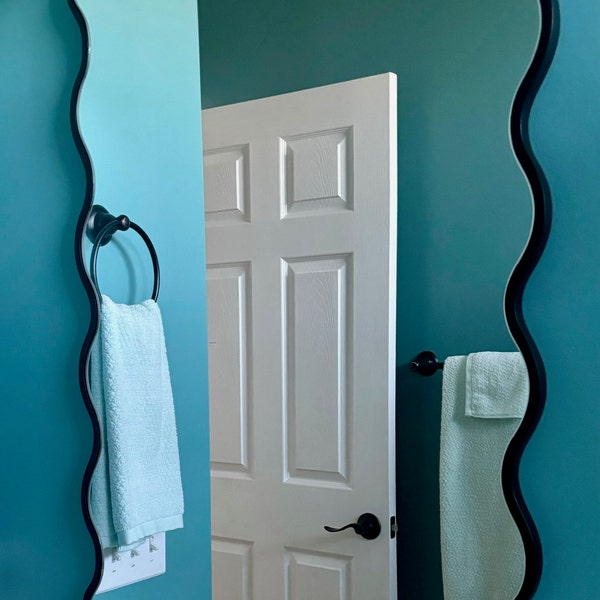 Squiggly Mirror, Wavy Mirror, Wiggle Mirror, Funky Wall Mirror ...