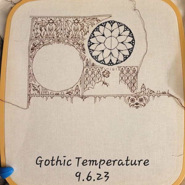 Temperature Stitch - Gothic Cathedral With Stained Windows - Modern ...