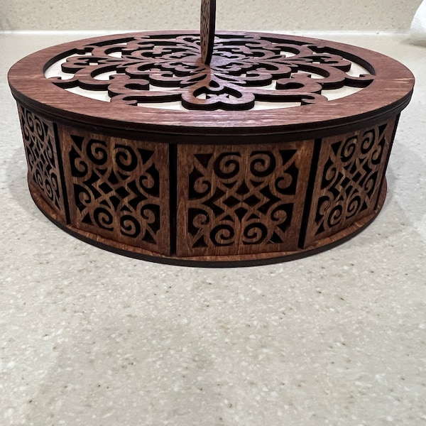 6 Different Patterned Decorative Round Box Laser Cut Svg Files, Laser ...