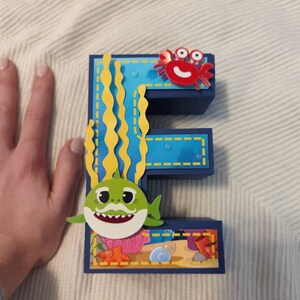 Baby Shark Letters, Baby Shark Birthday,baby Shark Decorations, Baby ...