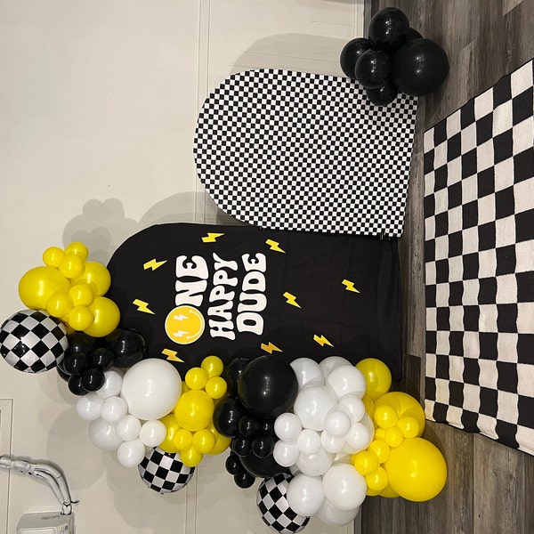 One Happy Dude PNG SVG, First Birthday SVG, Retro Wavy Text, Happy Face ...